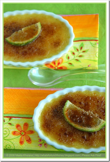What's For Lunch Honey?: Citrus Craving: Lime Brûlée